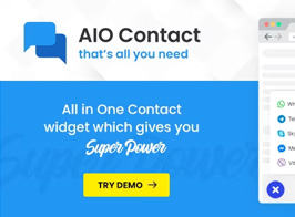AIO Contact – All in One Contact Widget – Support Button – Top Funnel ...